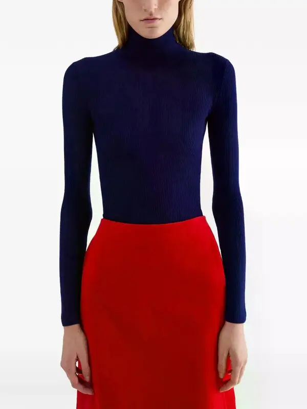 JIL SANDER Ribbed-knit High-neck Sweater
