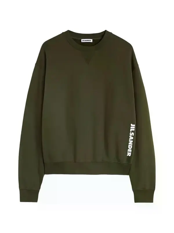 JIL SANDER Logo Print Hoodie - Green