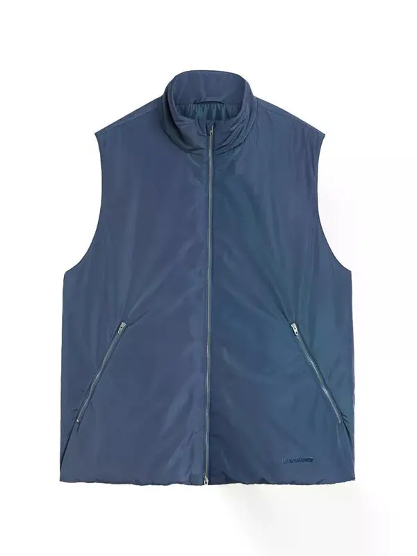 JIL SANDER Padded Taffeta Gilet - Midnight