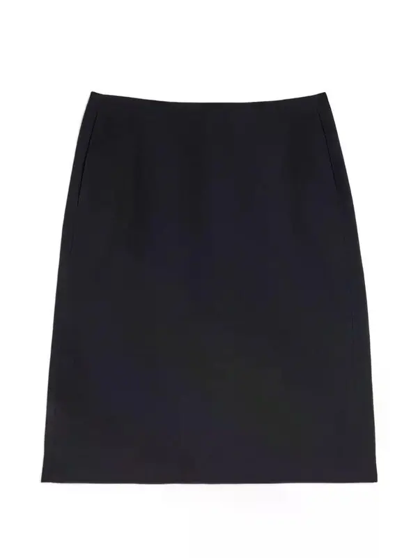 JIL SANDER A-line Wool Midi Skirt
