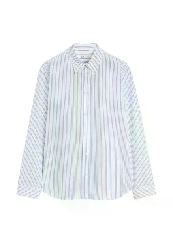 JIL SANDER Striped Cotton-poplin Shirt