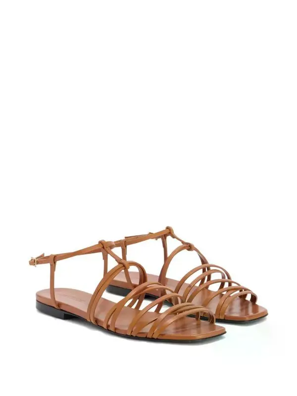 JIL SANDER Interwoven Leather Flat Sandals