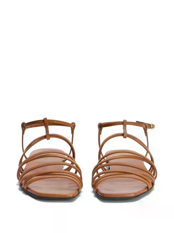 JIL SANDER Interwoven Leather Flat Sandals