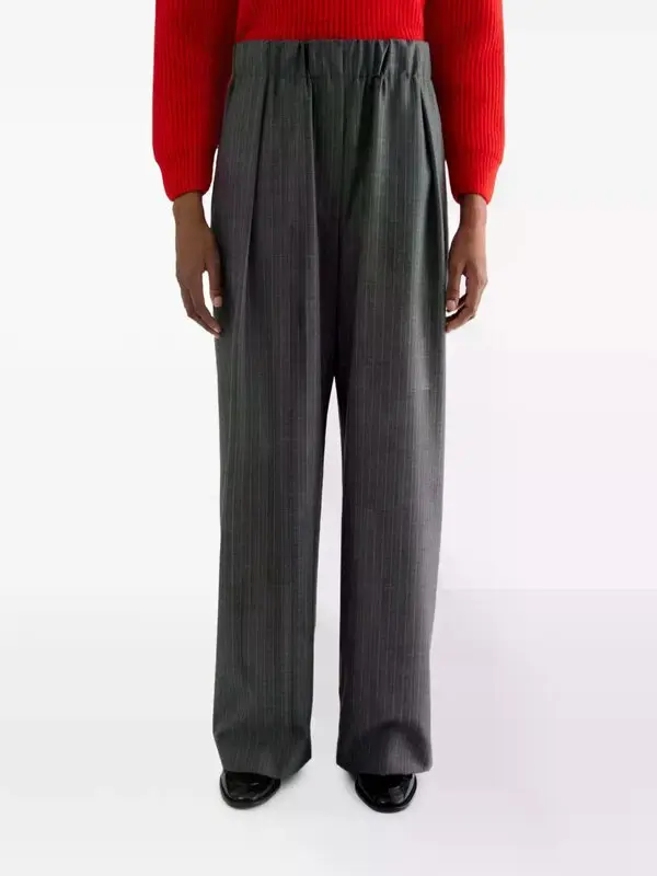 JIL SANDER Pinstripe-pattern Pleated Trousers