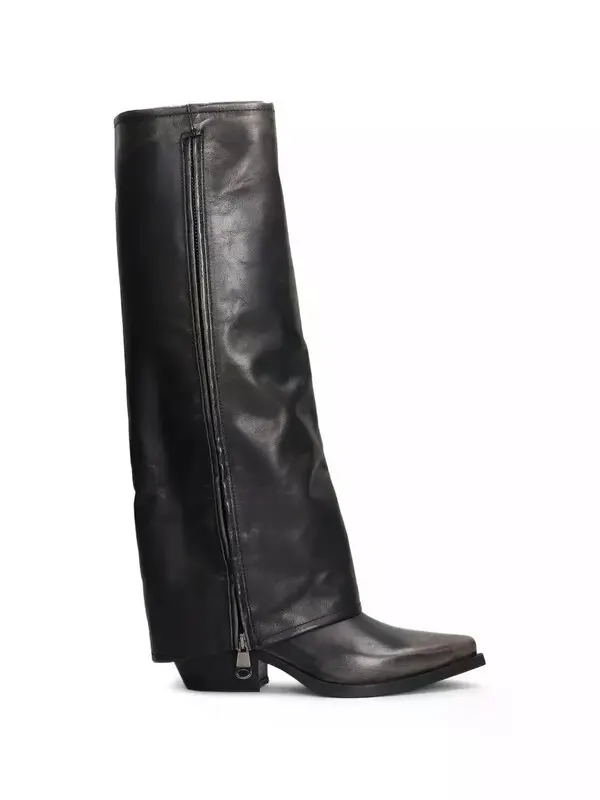 METISSE Leather Cowboy Boots