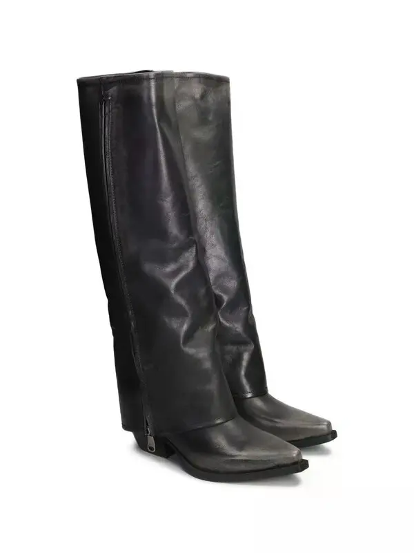 METISSE Leather Cowboy Boots