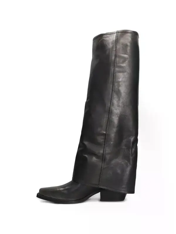 METISSE Leather Cowboy Boots