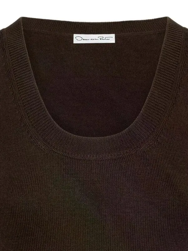 Oscar De La Renta Wool Twin Set Tank