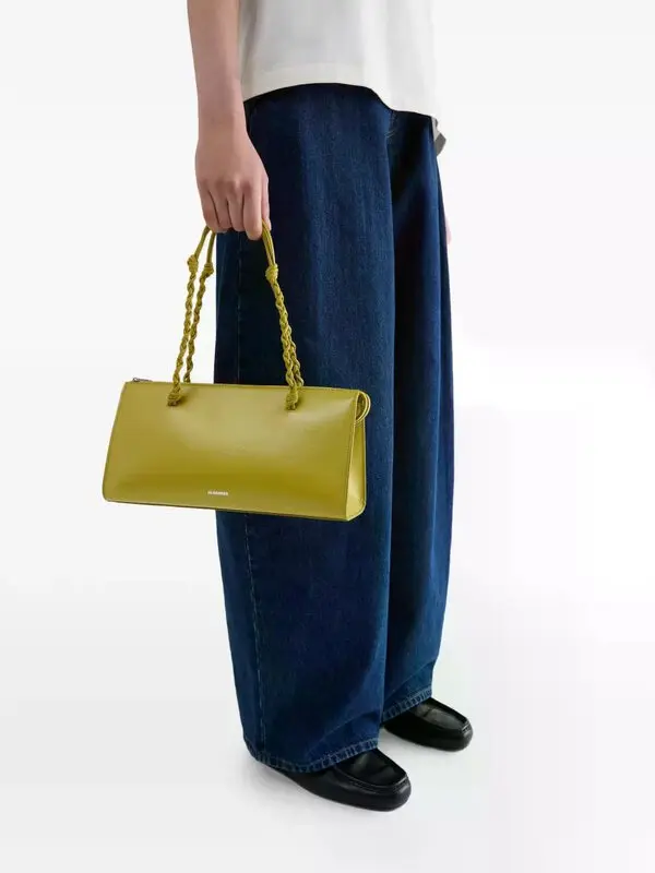 JIL SANDER Tangle Tent Leather Shoulder Bag - Green
