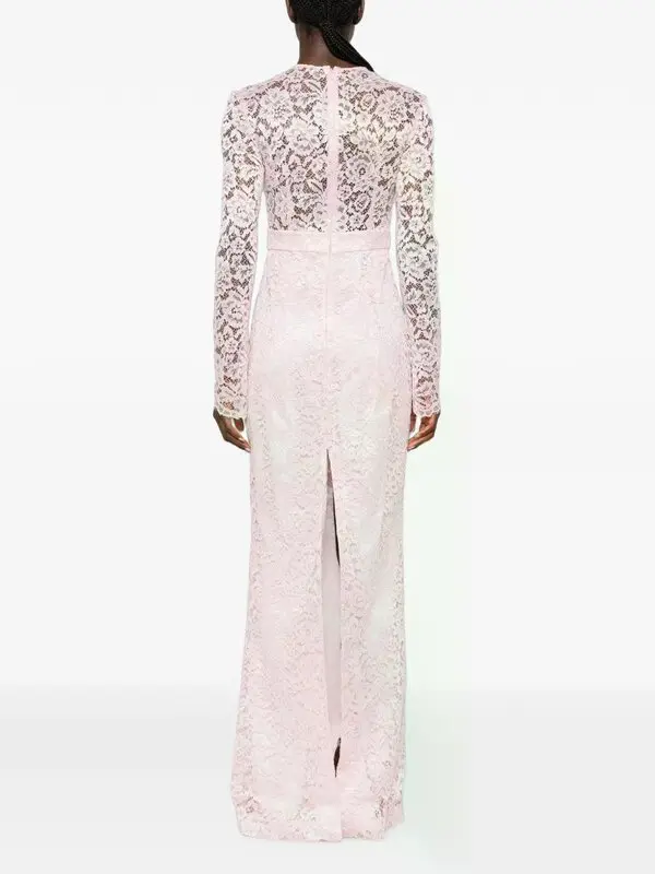 SILK LOVE & LACE Bow-detail Lace Dress