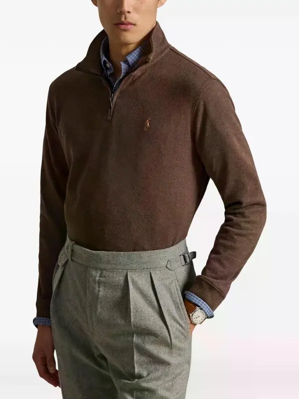 Polo Ralph Lauren Estate Rib Quarter-zip Sweater - Brown