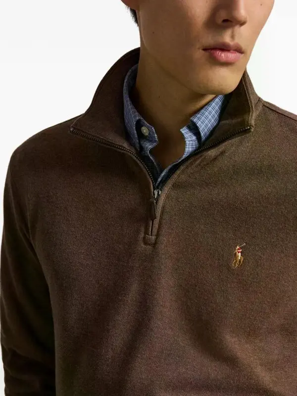 Polo Ralph Lauren Estate Rib Quarter-zip Sweater - Brown