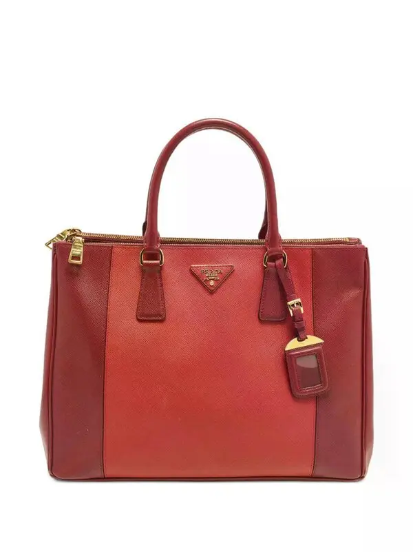 Prada Saffiano Double Zip Tote Bag