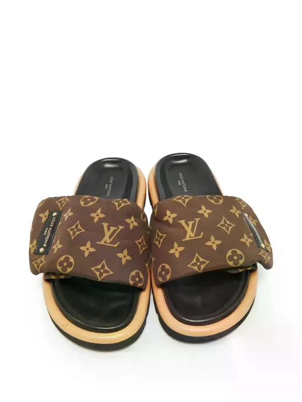 LOUIS VUITTON Pool Pillow Monogram Slippers - Brown