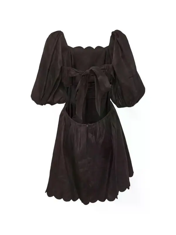 Zimmermann Open-back Puff-sleeves Mini Dress