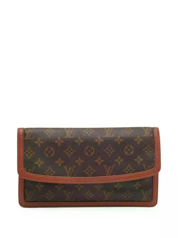 LOUIS VUITTON Dame Gm Monogram Clutch Bag - Brown