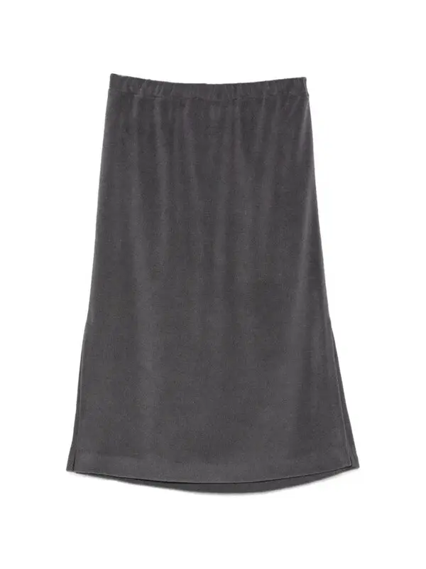A.M.G. Elasticated-waistband Side-slit Midi Skirt