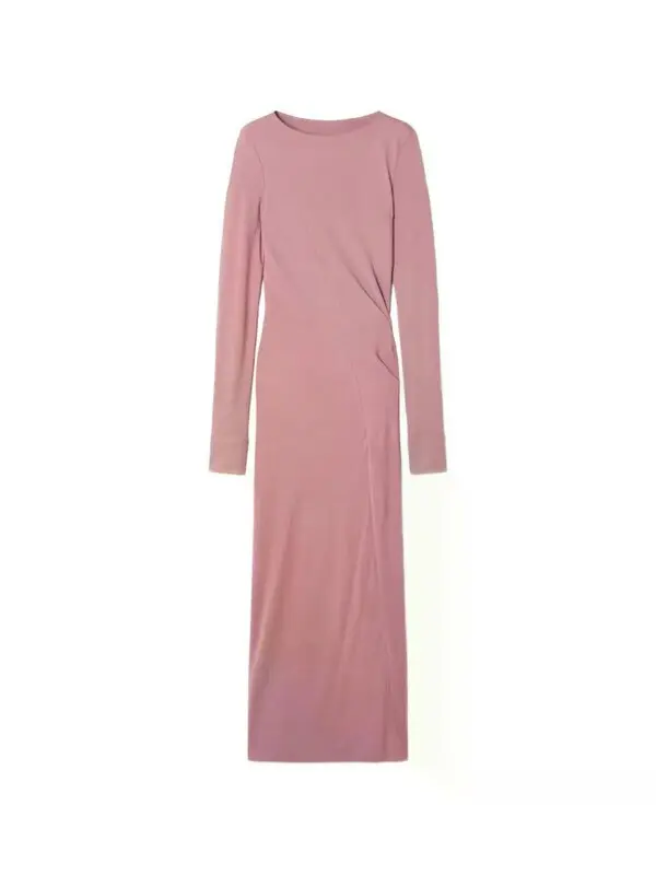 LANVIN Lond Draped Dress In Crepe Jersey - Pink