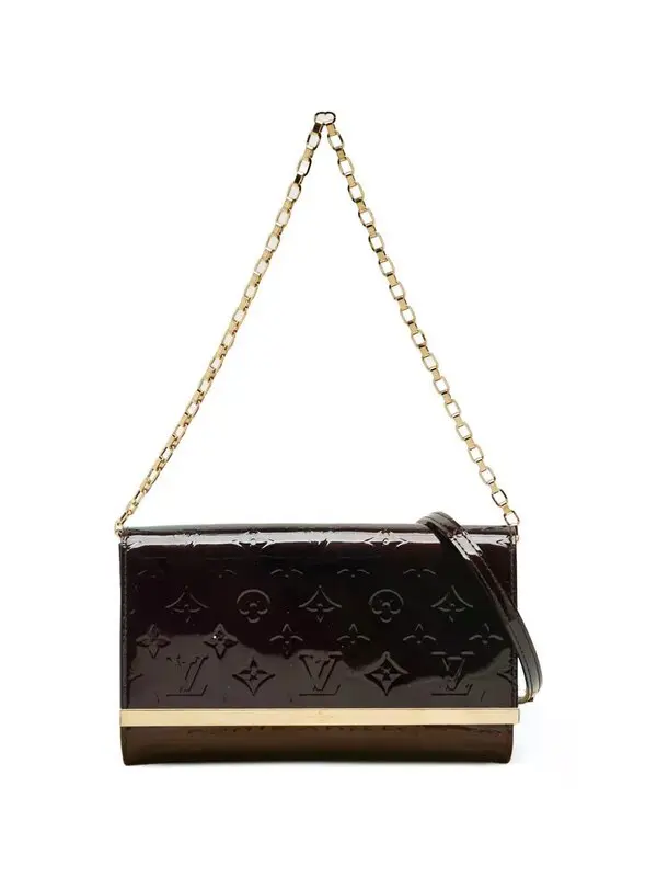 LOUIS VUITTON Monogram Vernis Clutch Bag - Brown