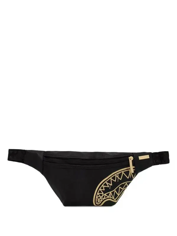 SPRAYGROUND Gold Fang Savvy Belt Bag - Black