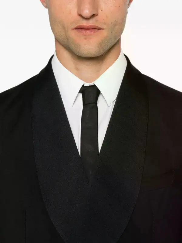 Tagliatore Super 110's Double-breasted Shawl-lapel Wool Blazer