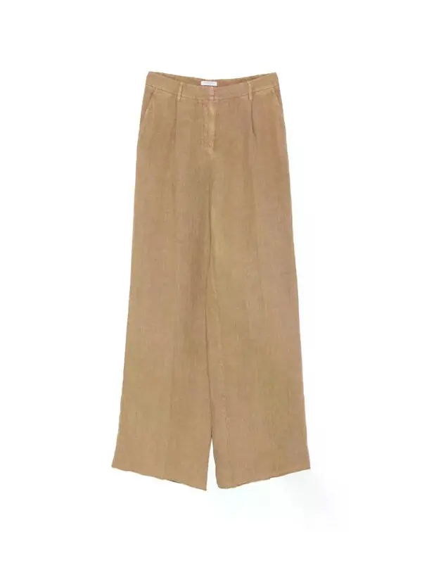 Boglioli Pleated Wide-leg Trousers - Neutrals