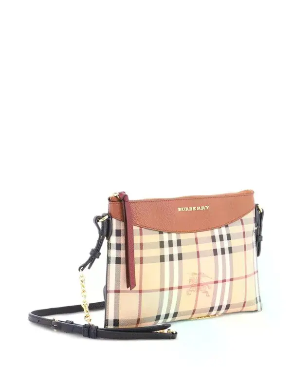 Burberry Peyton Haymarket Coated Canvas Crossbody Bag