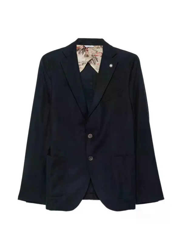 MANUEL RITZ Notched-lapel Single-breasted Cotton Blazer