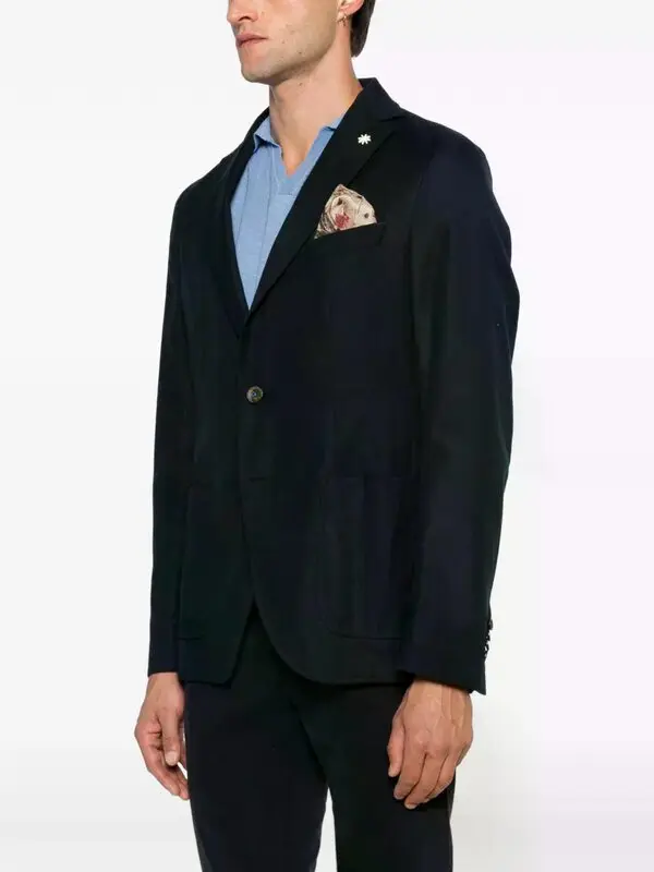 MANUEL RITZ Notched-lapel Single-breasted Cotton Blazer