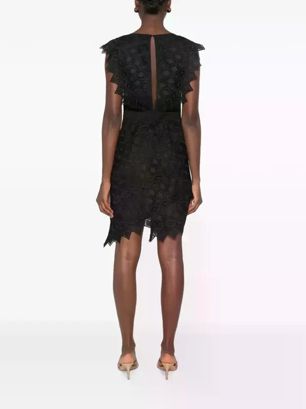 SIMONA CORSELLINI Guipure-lace Ruffled Mini Dress