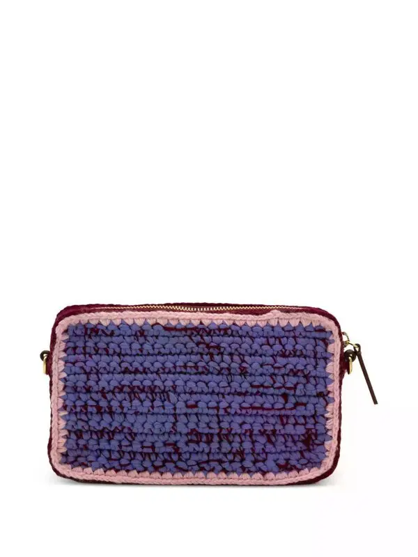 Marni Crochet Knit Shoulder Bag - Purple