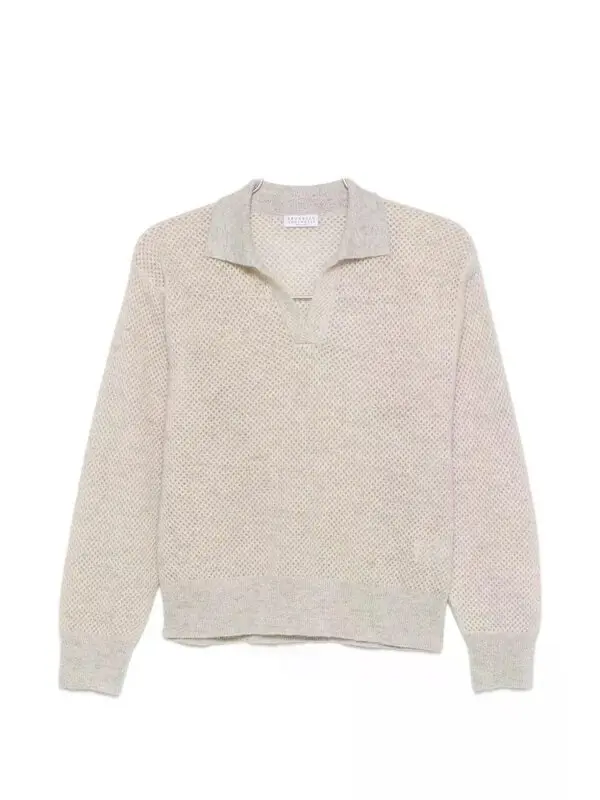 Brunello Cucinelli Perforated-knit Sweater