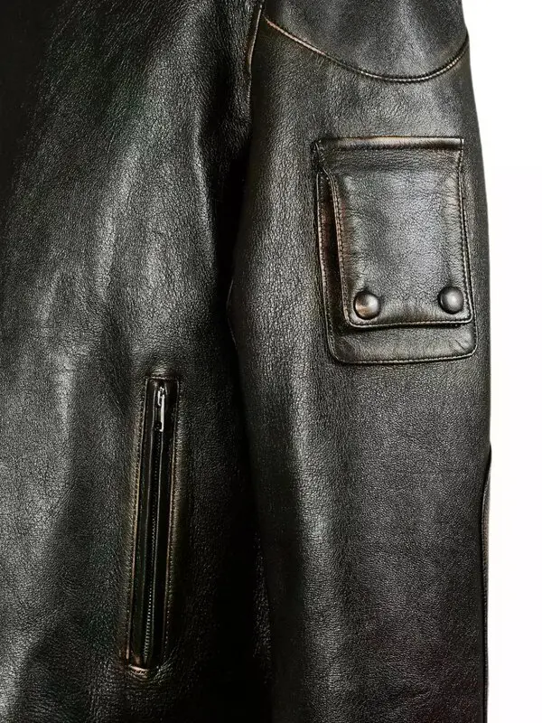 NAMACHEKO Distressed-effect Leather Jacket