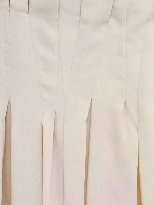 Khaite Pleated Strapless Midi Dress