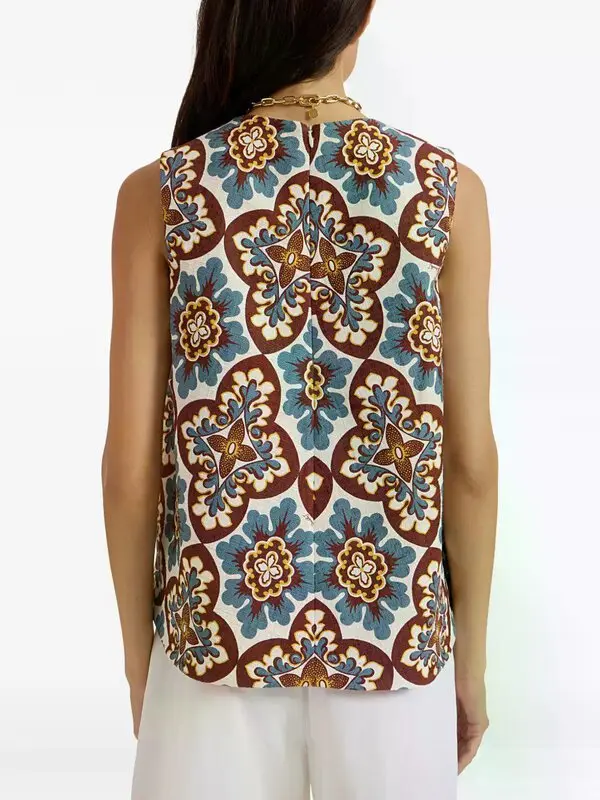 La DoubleJ Palazzo Chocolate In Rustic Cotton La Scala Top