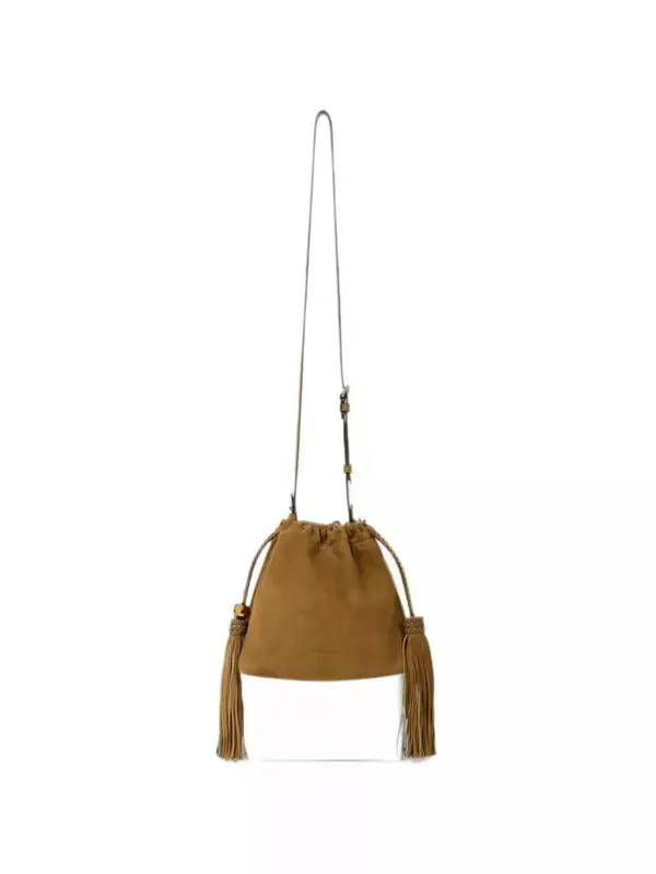 Etro Mini Suede Kalispera Bag With Patch And Tassels