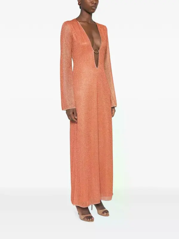 Oseree Lurex-detail Cut-out Dress