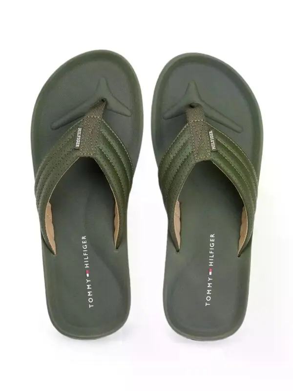 Tommy Hilfiger Perforated Logo Patch Flip Flops