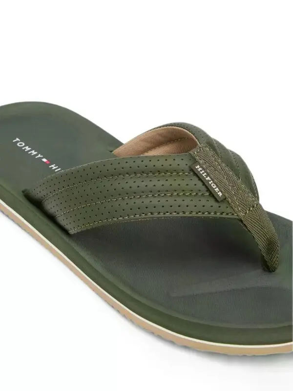 Tommy Hilfiger Perforated Logo Patch Flip Flops