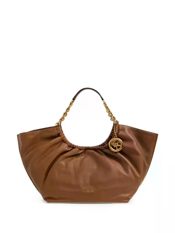 Michael Kors Ruched Chain-link Tote Bag - Brown
