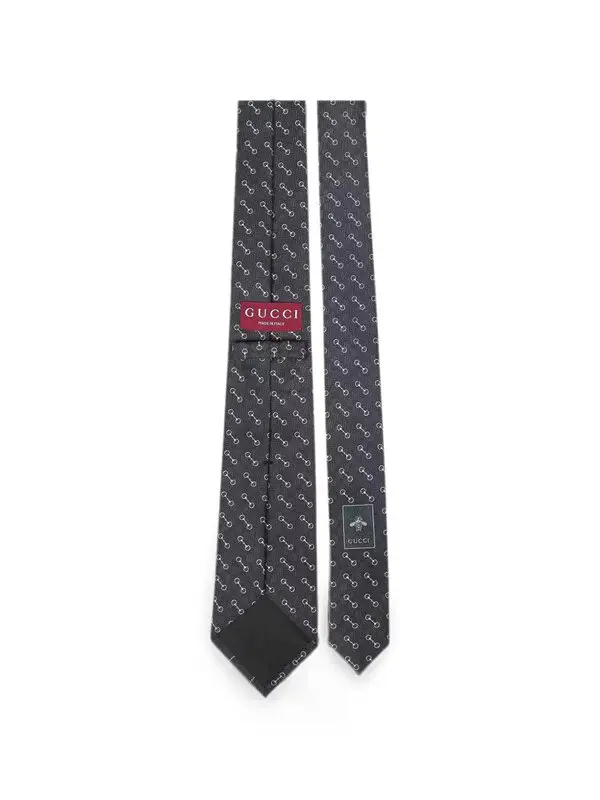 Gucci Horsebit Jacquard Tie