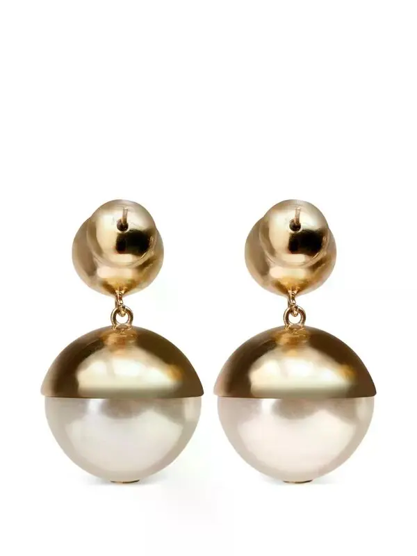 Carolina Herrera Tone Pearl Drop Earrings