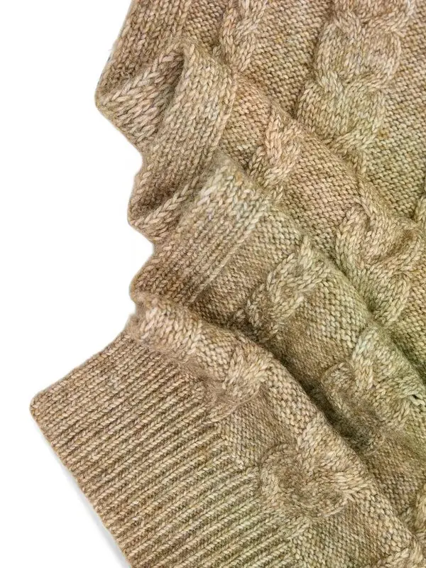 HOSS INTROPIA Cable-knit Ribbed Scarf