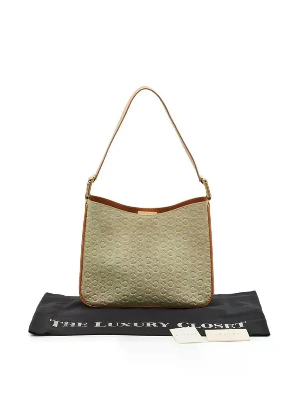 Celine Macadam Embossed Shoulder Bag