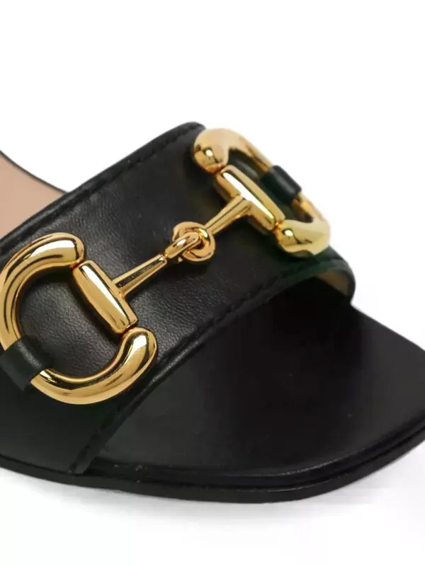 Gucci Horsebit Leather Heeled Sandals