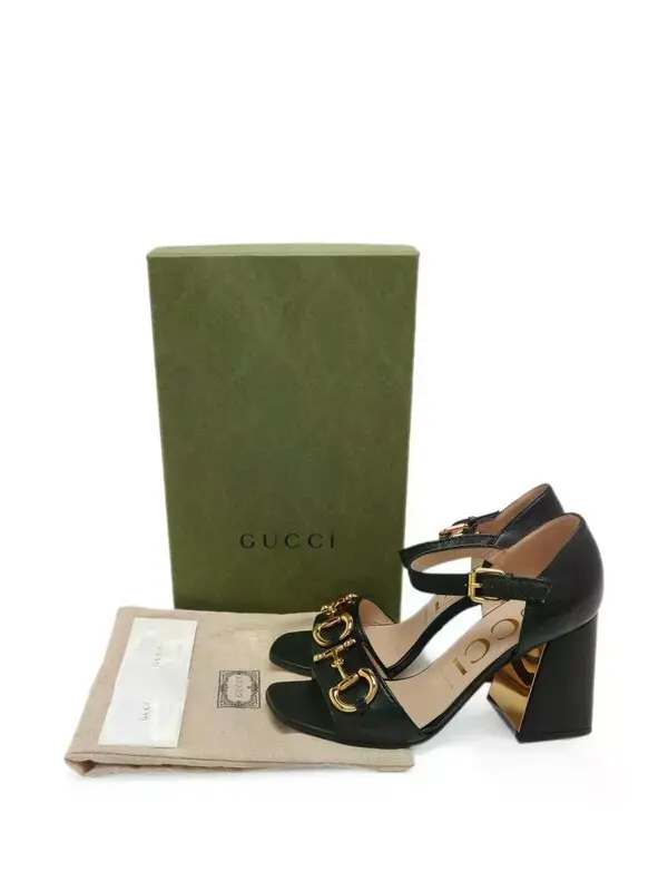 Gucci Horsebit Leather Heeled Sandals
