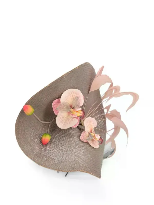 Vintage Floral-embellished Feather-trim Fascinator