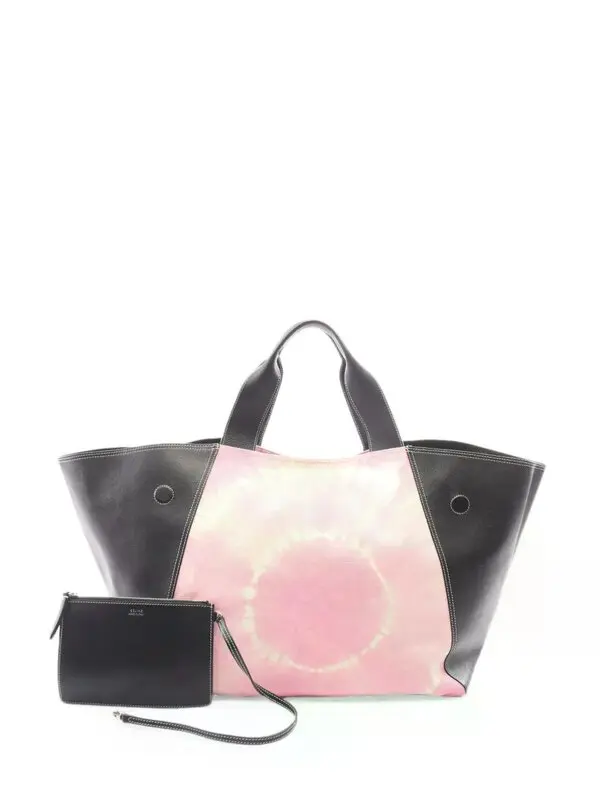 Celine 2000s Tie-dye Tote Bag - Black