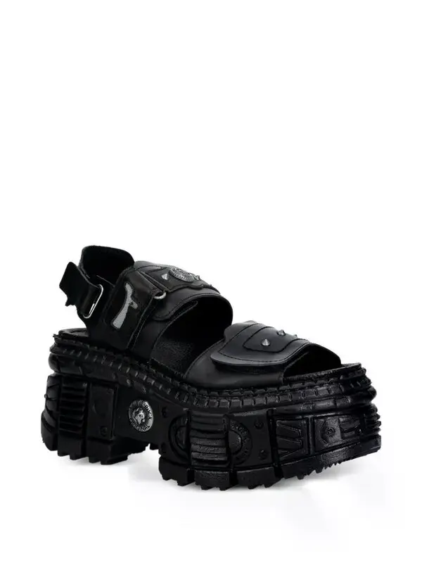 NEW ROCK Stud-embellished Platform Sandals