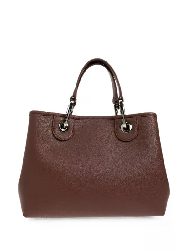 Emporio Armani Logo-print Pebbled-effect Tote Bag